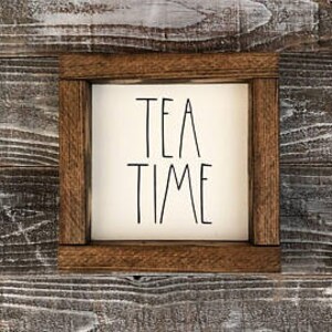 Tea Time Sign | Rae Dunn Sign | Farmhouse Decor | Coffee Bar Decor ...
