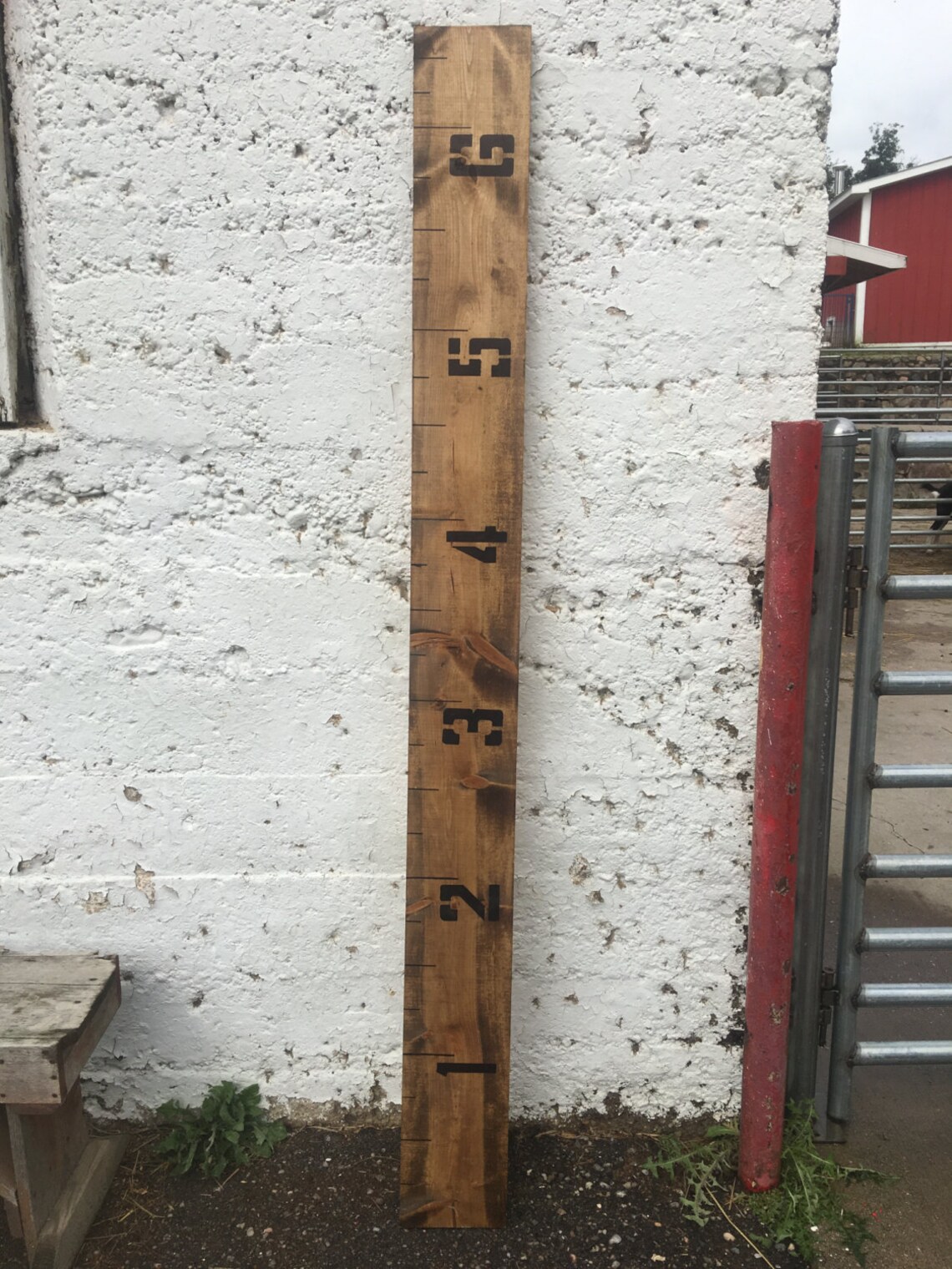 Wooden Ruler Growth Chart-rustic Wooden Ruler Growth Chart-giant Ruler ...