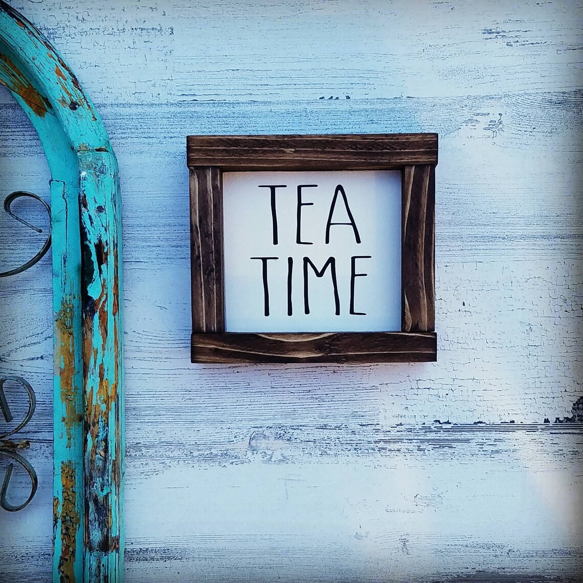 Tea Time Sign | Rae Dunn Sign | Farmhouse Decor | Coffee Bar Decor ...