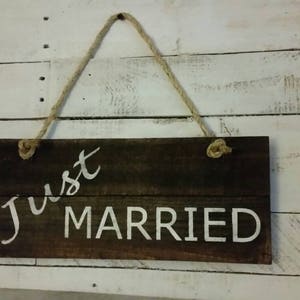 Just Married | Just Married Sign | Wedding Sign | Ring Bearer Sign ...