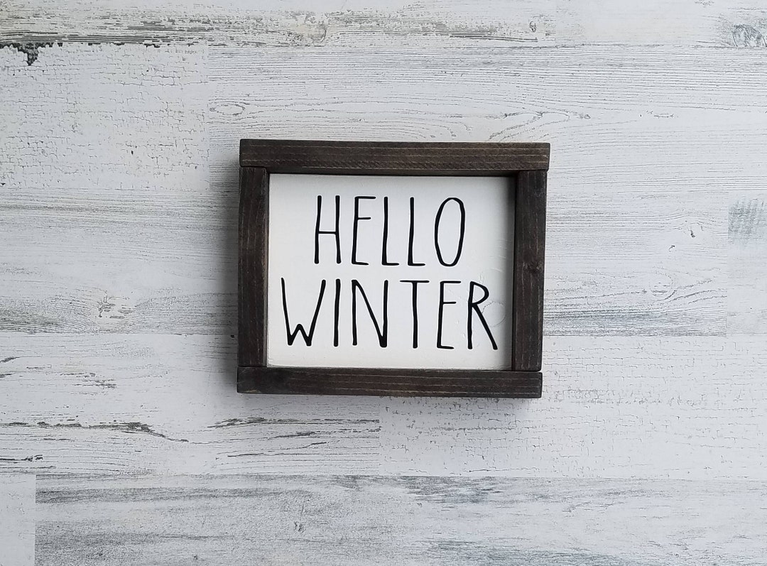 Hello Winter Wood Sign - Rae Dunn Inspired Sign - Rae Dunn - Winter ...