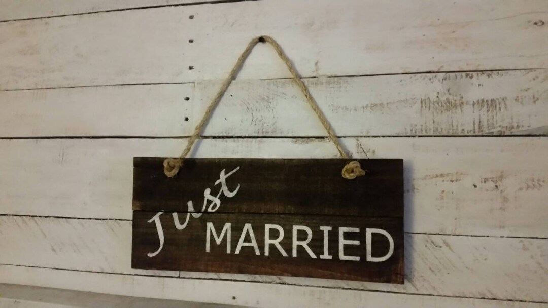 Just Married | Just Married Sign | Wedding Sign | Ring Bearer Sign ...