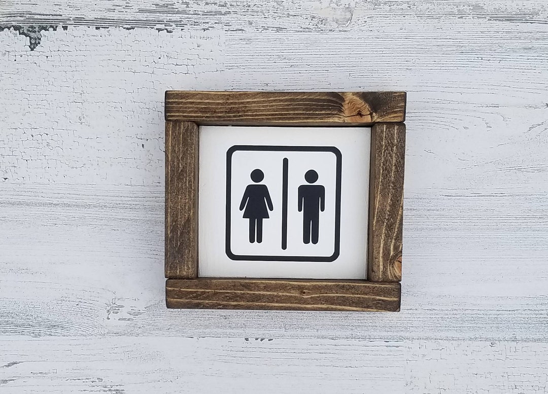 Restroom Sign | Bathroom Wall Decor | Farmhouse Bathroom Sign ...