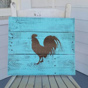 Wooden Rooster Sign-rustic Rooster Sign-farmhouse Rooster-rooster Wall ...