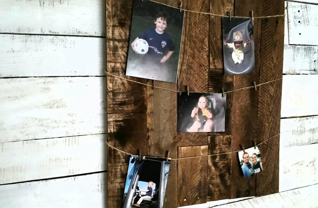 Clothespin Picture Frame-rustic Picture Frame-reclaimed Pallet Picture ...
