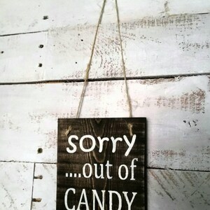 Out of Candy Sign - Halloween Decor - Wooden Halloween Sign - Etsy