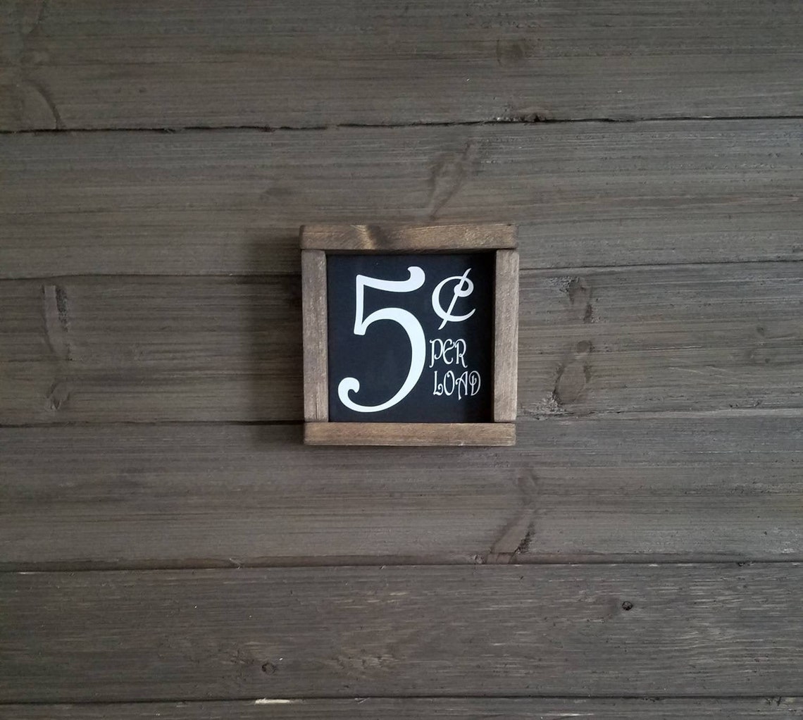 5 Cent per Load Laundry Sign - Funny Laundry Sign - Laundry Room Wall ...