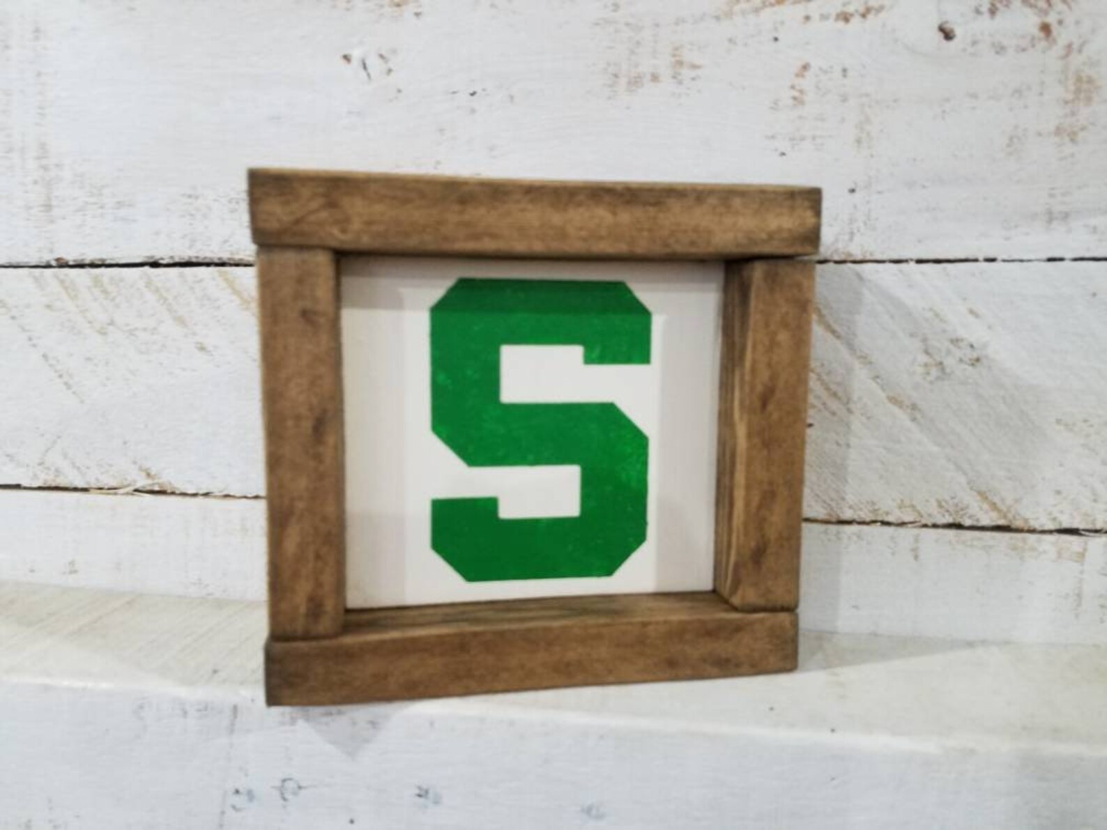 MSU Spartan Mini Framed Sign MSU Collecter Sign Officially - Etsy