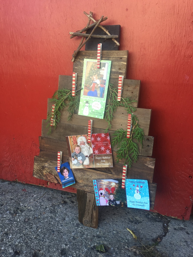 Wooden Christmas Card Holder-Wooden Card Holder-Wooden Tree | Etsy