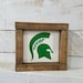 MSU Spartan Mini Framed Sign Wood - Etsy