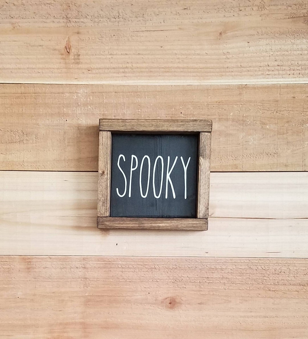 Spooky Sign - Rae Dunn Inspired Sign - Halloween Decor - Farmhouse ...