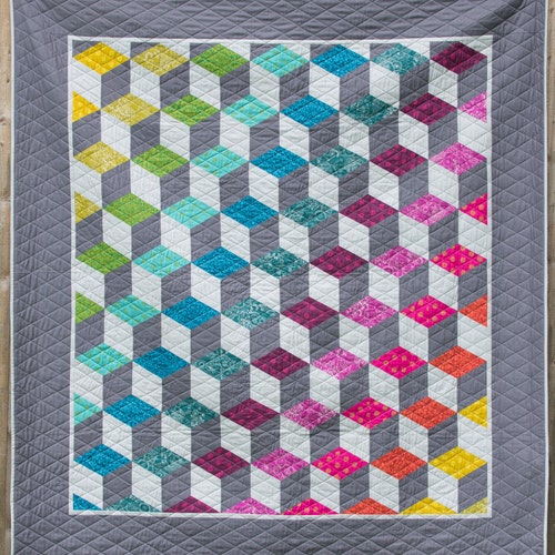 The Cubes Quilt Pattern - Etsy