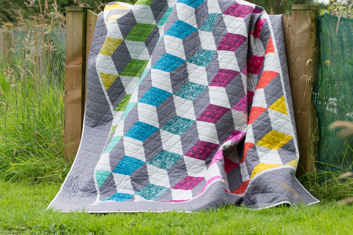 The Cubes Quilt Pattern - Etsy