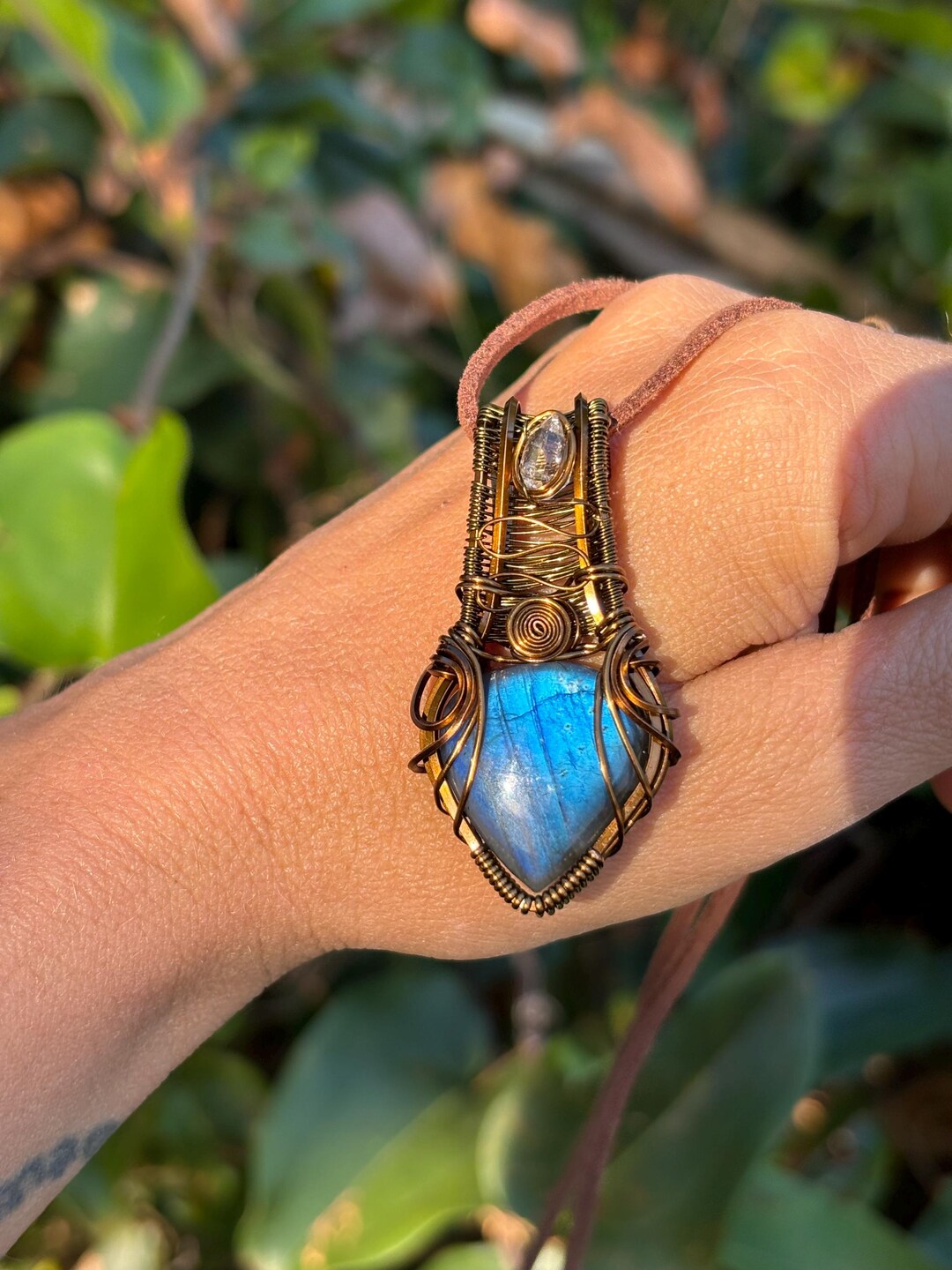 Ancient Egyptian Crystal Pendant/rustic/exotic/herkimer Diamond and ...
