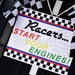 Race Car Party - Racers, Start Your Engines! 8.5" X 11" Welcome Door ...
