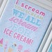 Ice Cream Sprinkle Party I Scream You Scream Printable PDF - Etsy