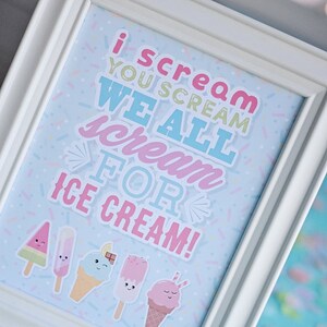 Ice Cream Sprinkle Party, I Scream, You Scream Printable PDF Sign, 8x10 ...