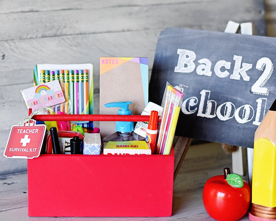 Back to School Teacher Survival Kit Gift Tags Instant - Etsy