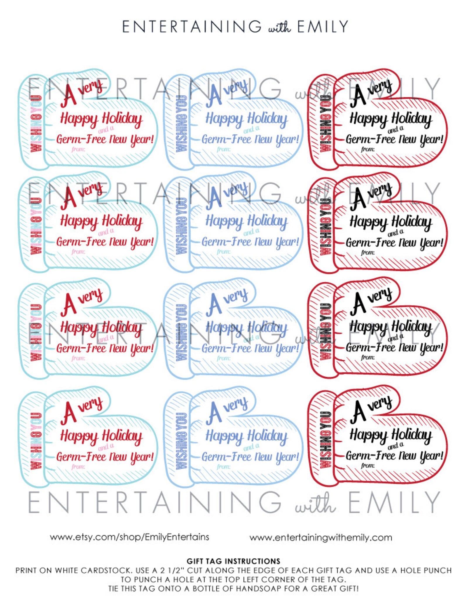 Hand Soap Christmas Gift Tags INSTANT DOWNLOAD PDF Teacher | Etsy