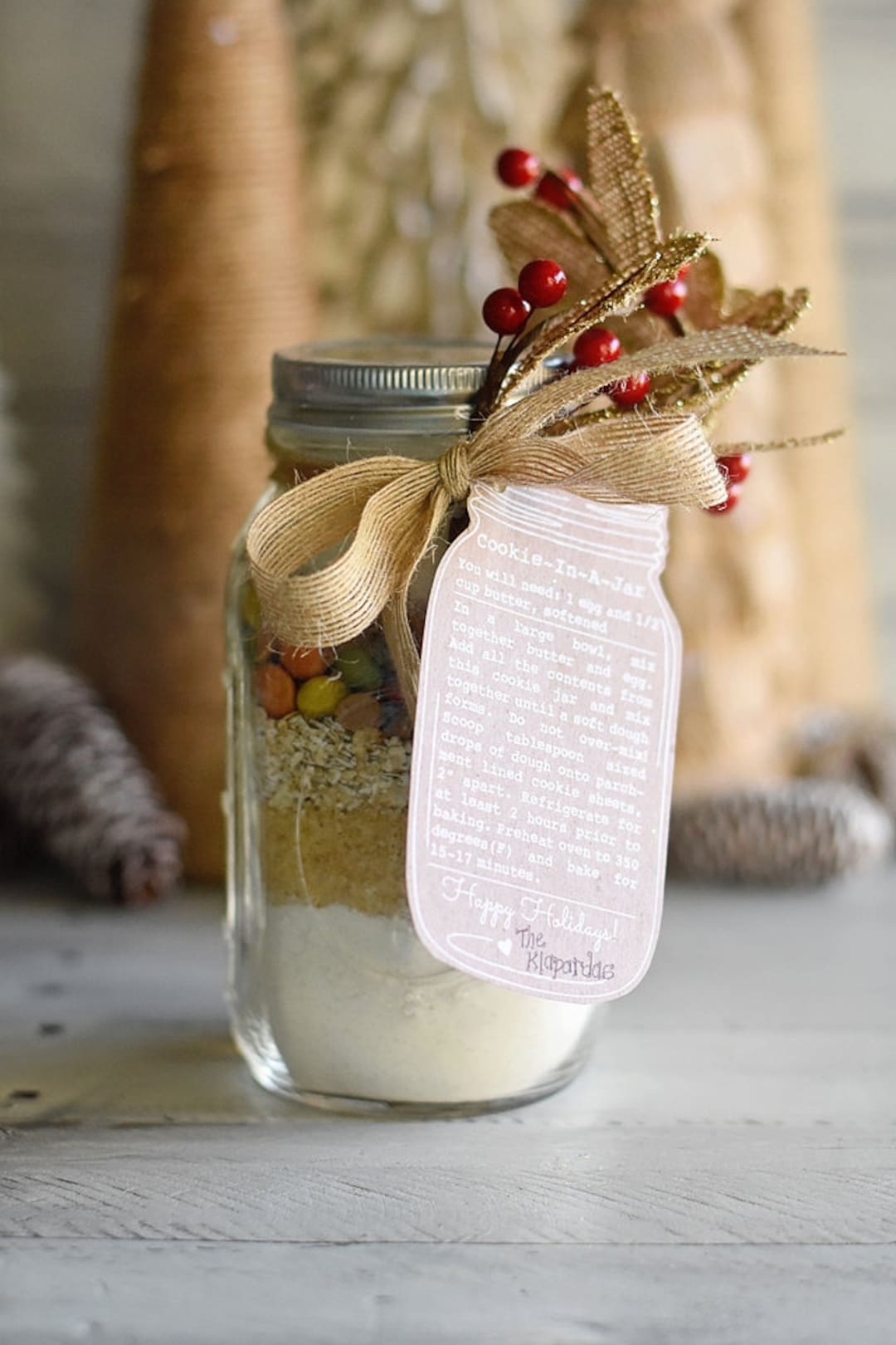 Cookie in a Jar Gift Tags - INSTANT DOWNLOAD, Mason Jar Editable PDF ...