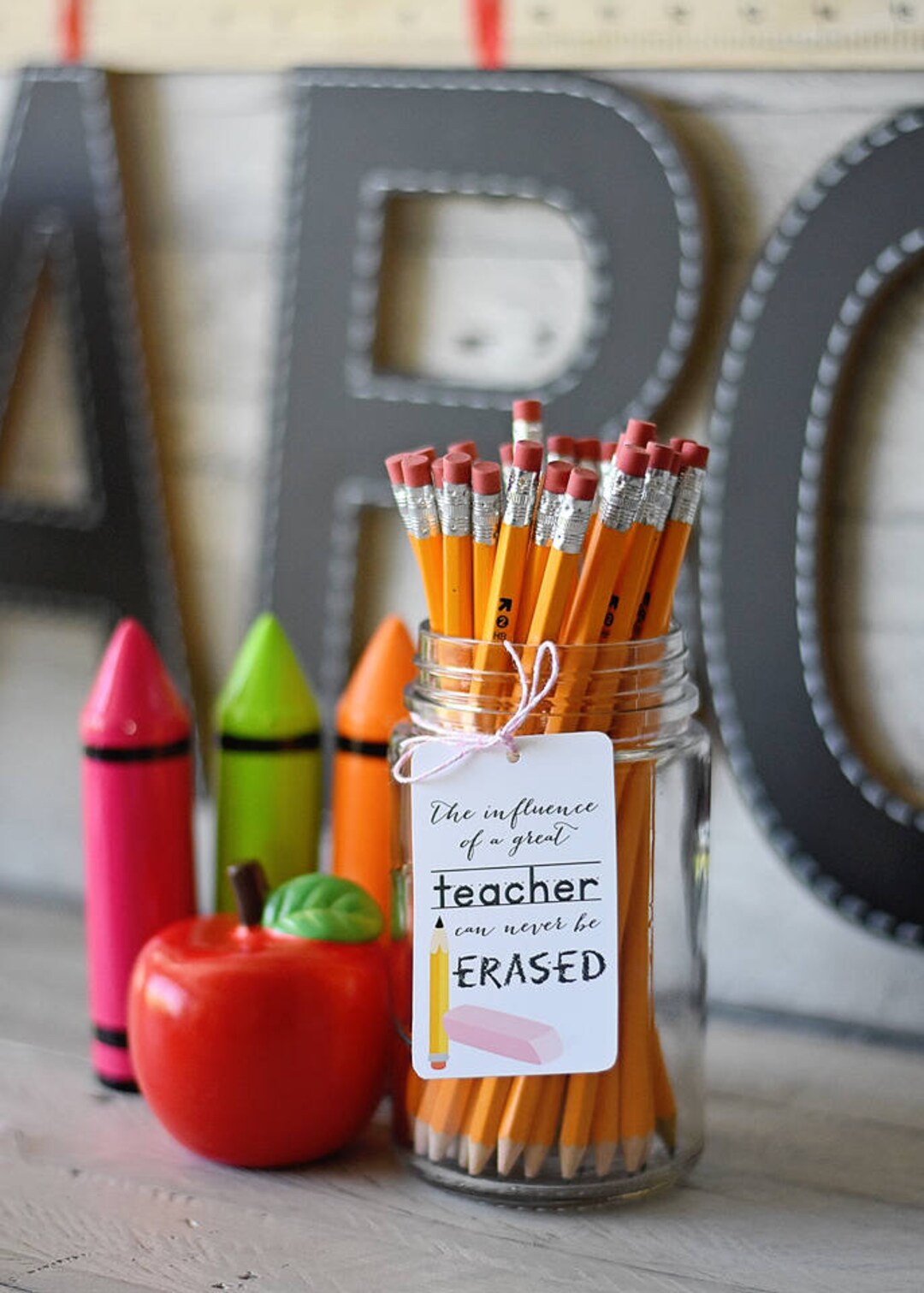 Back to School Teacher Gift Tags, Make No Mistake, Erase, Eraser ...