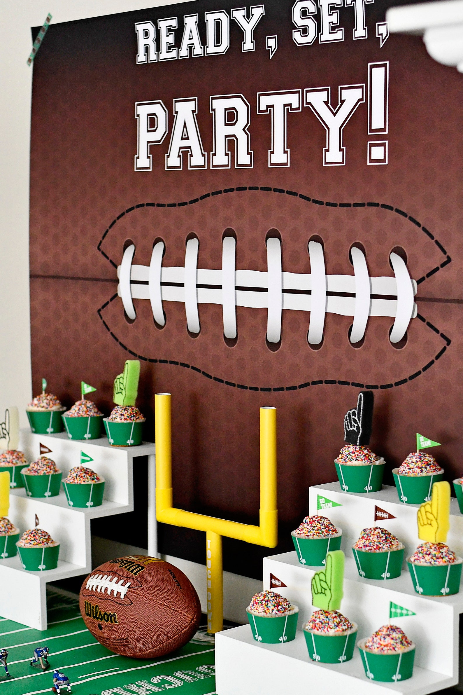 Football Party Backdrop Background Cake Table 36x48 Instant - Etsy