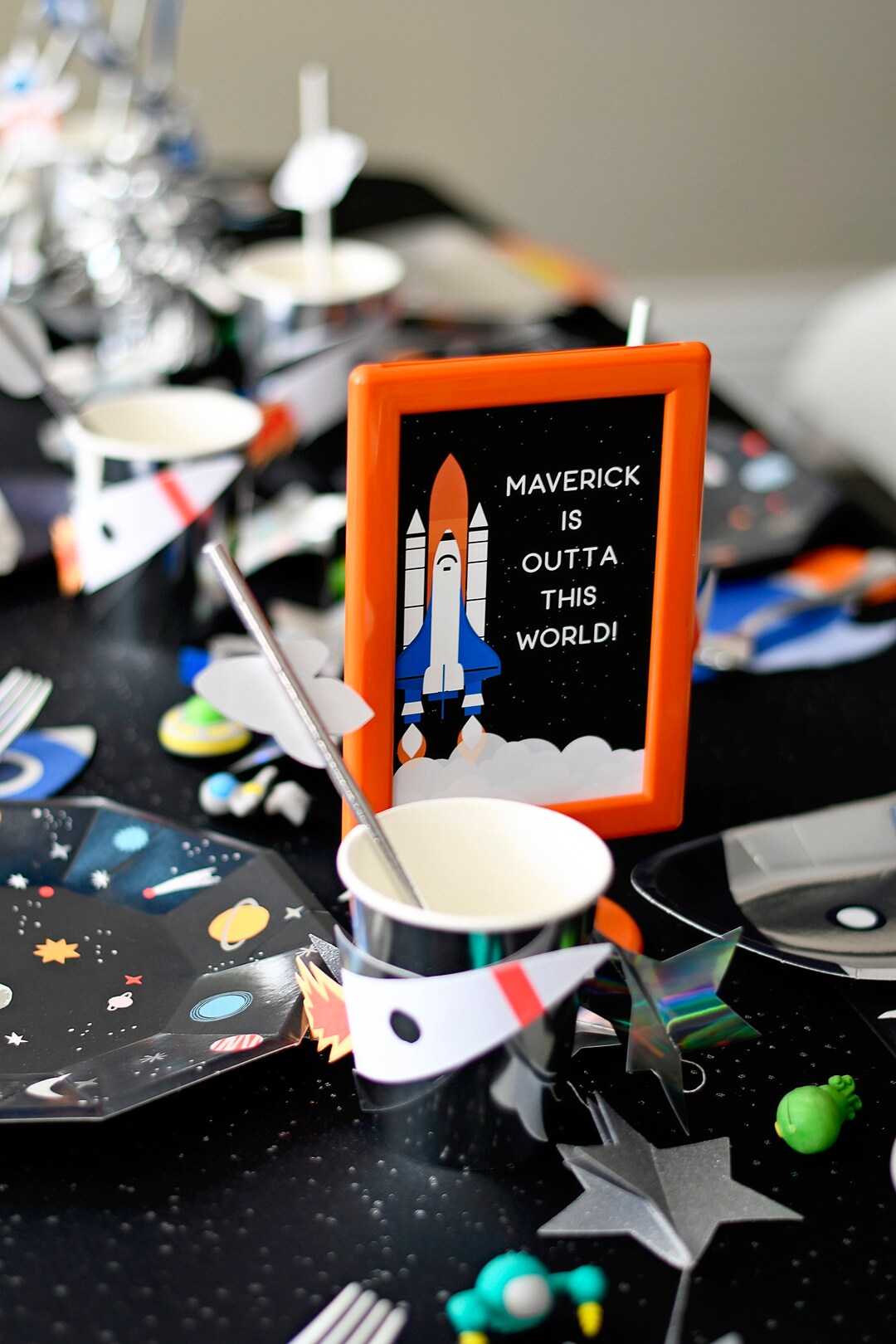 Custom Birthday Sign, Outta This World 4"x6" Digital Printable PDF ...