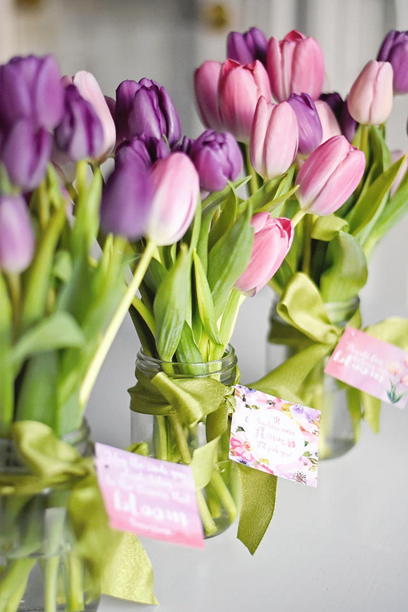 Teacher Thank You Tags Flowers Teacher Appreciation Day - Etsy