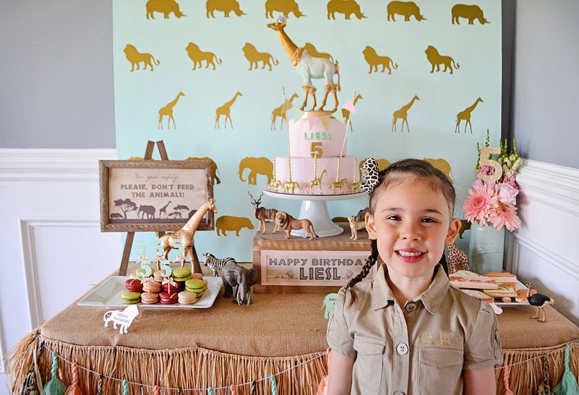 Modern Safari Cake Table Backdrop Dessert Party Table - Etsy