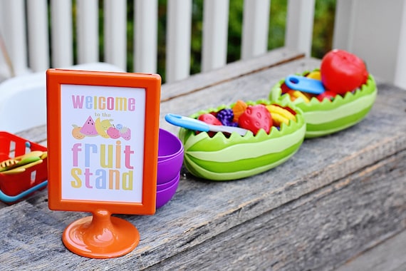 Tutti Frutti Party 4" x 6" Welcome to the Fruit Stand PRINTABLE Sign ...