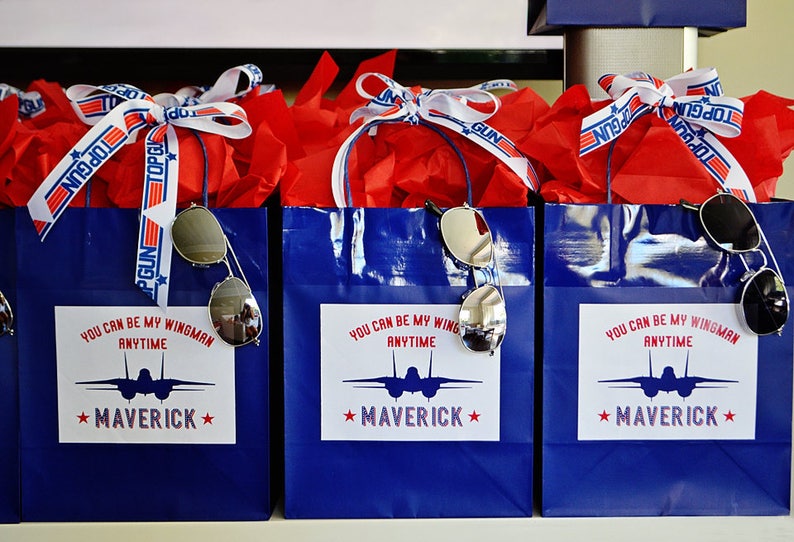 High Flying Ace Aviator Party Maverick Party Favor Gift Tags - Etsy