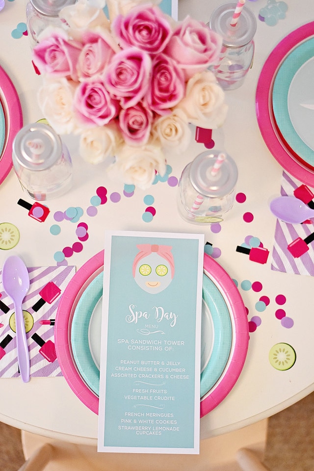 Spa Party Printable Spa Food Menu EDITABLE INSTANT DOWNLOAD - Etsy Canada