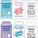 Teacher Back to School Printable Editable PDF Gift Tag Kindergarten ...