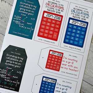 Math Teacher Gift Tag, According to Calculations, Printable Editable ...