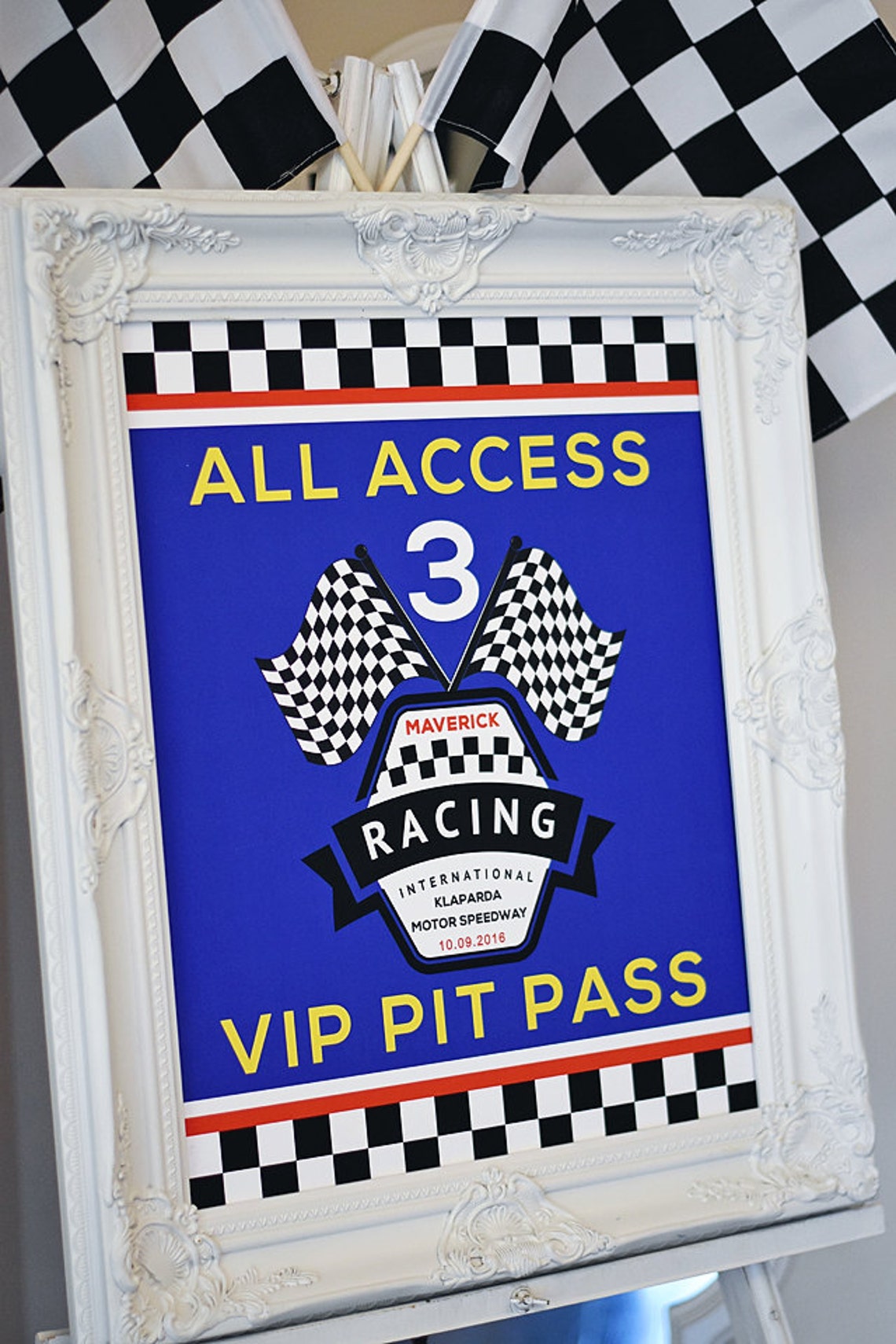 Race Car Party CUSTOM All Access VIP Pit Pass 16 X - Etsy