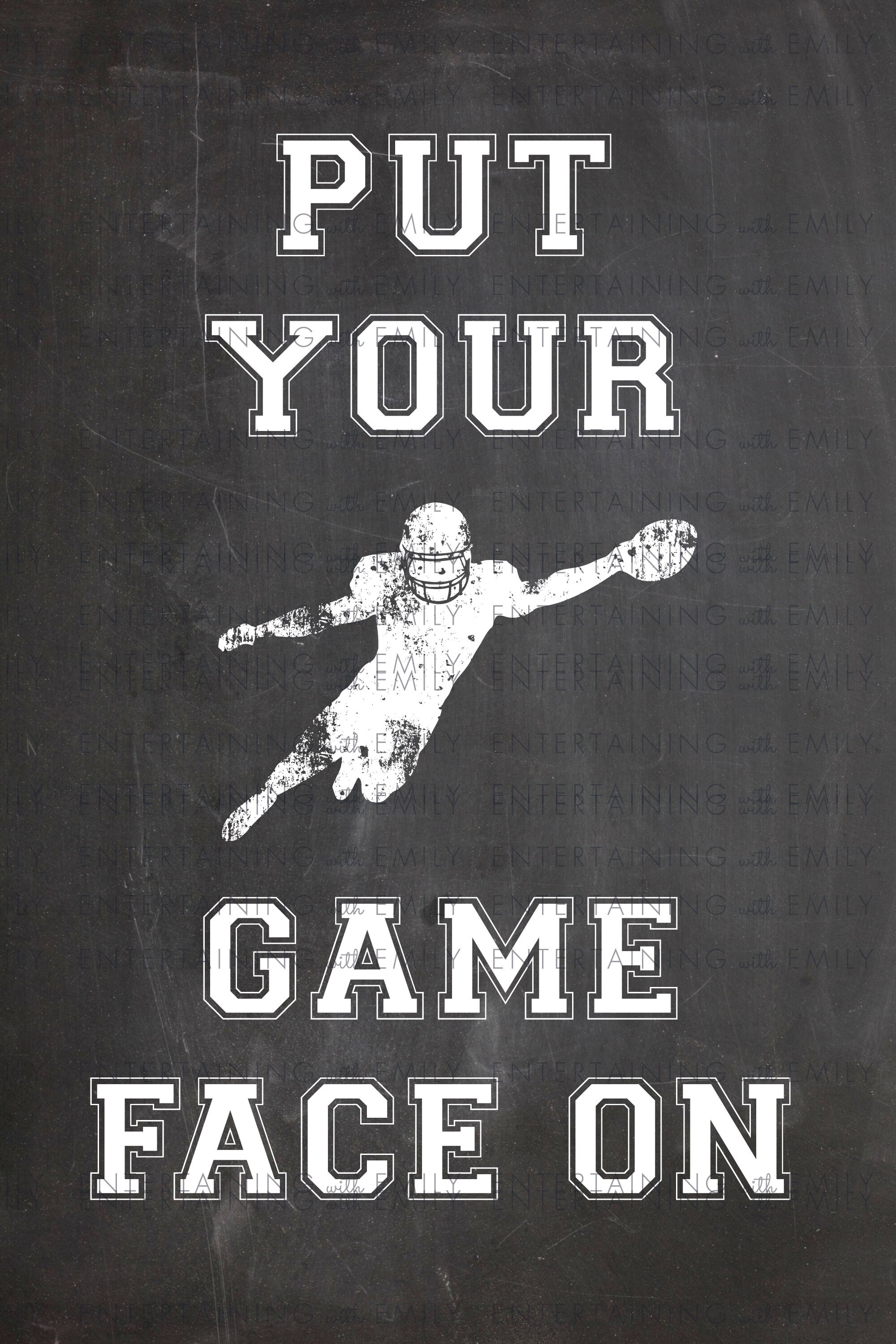 Football Birthday Party Put Your Game Face On | Etsy
