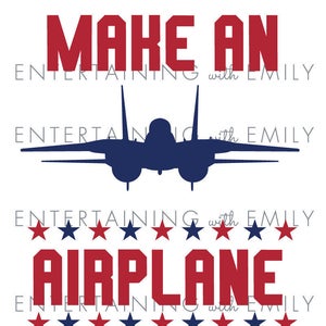 High Flying Ace Aviator "make an Airplane" Craft Table Sign Maverick ...