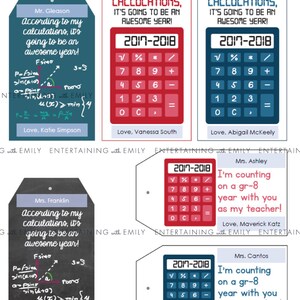 Math Teacher Gift Tag, According to Calculations, Printable Editable ...