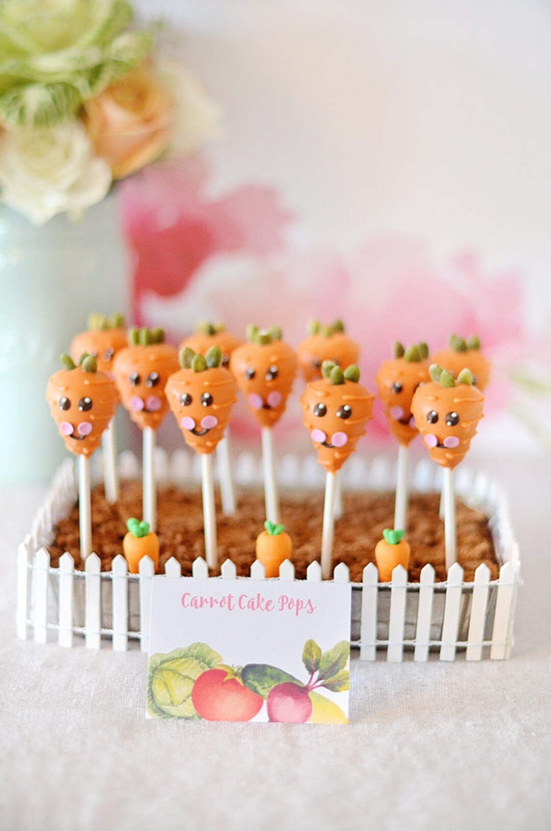 Bunny Party, EDITABLE Text Carrot and Vegetable Food Name Table Tents ...