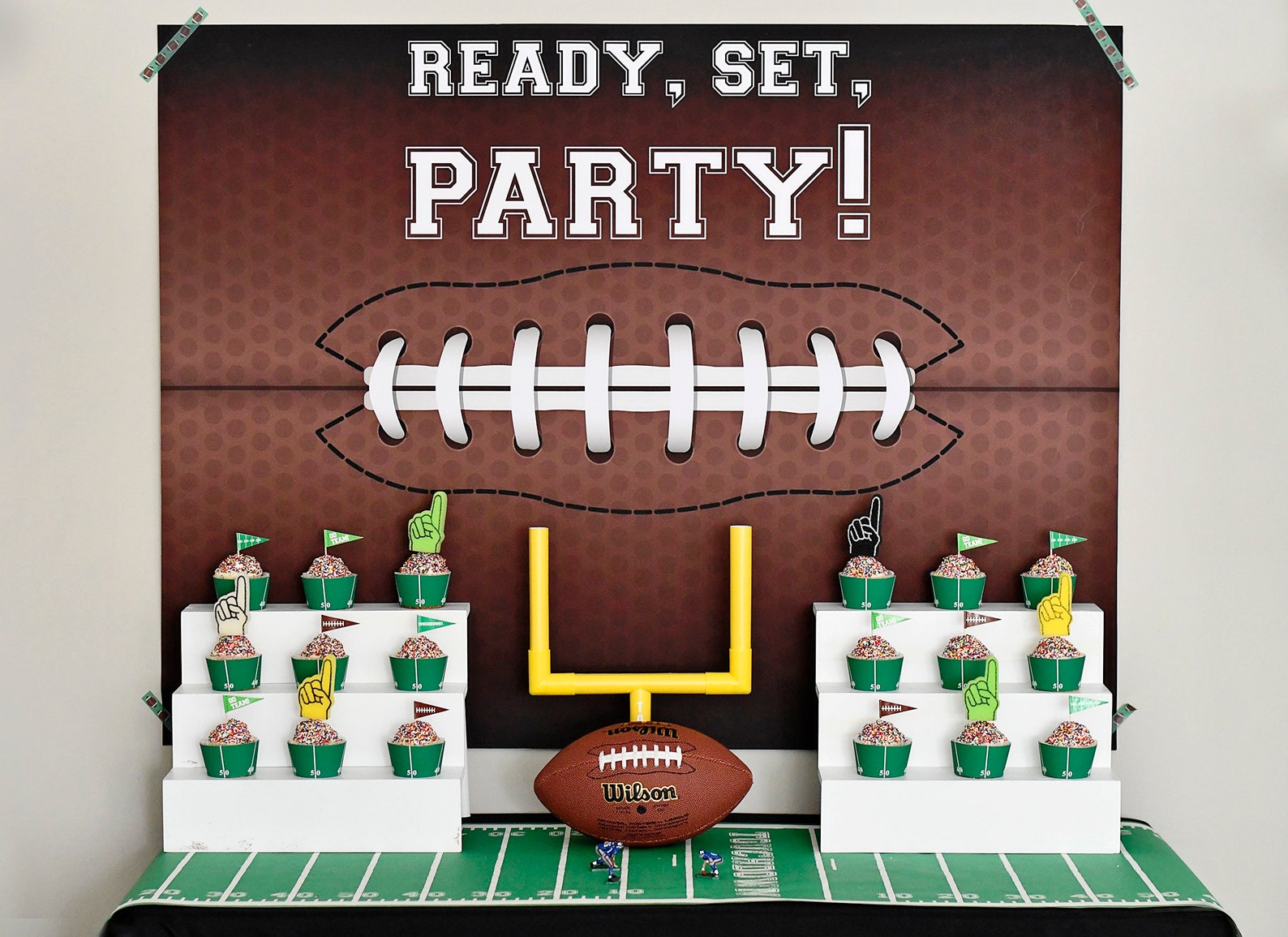 Football Party Backdrop Background Cake Table 36x48 Instant - Etsy