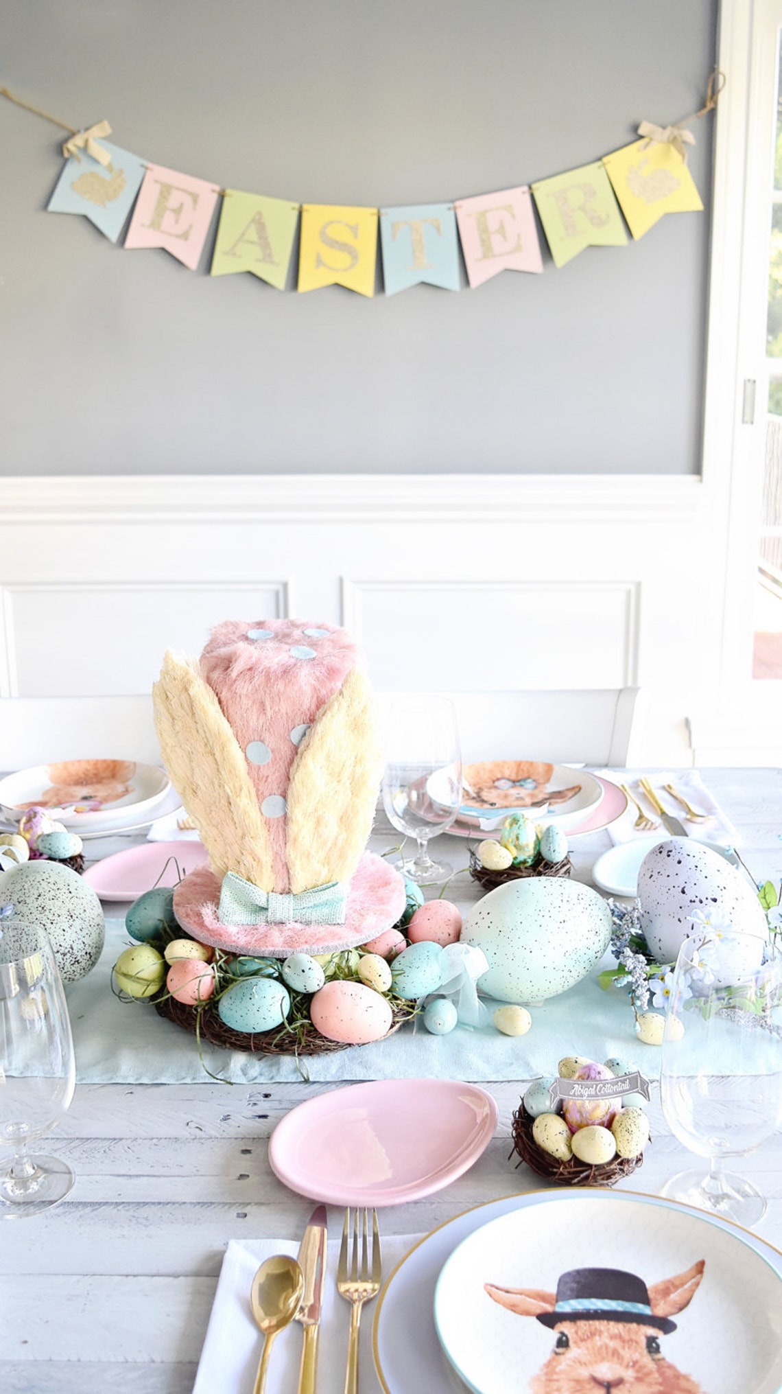 Welcome to Easter Brunch Bunny Party Hipster Bunny Instant - Etsy