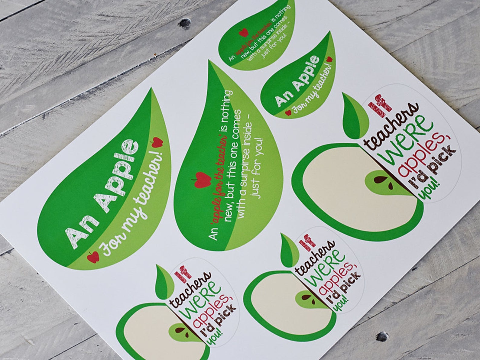 An Apple for My Teacher Tags If Teachers Were Apples I'd | Etsy
