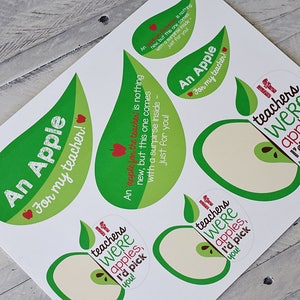 An Apple for My Teacher Tags, If Teachers Were Apples, I'd Pick You ...