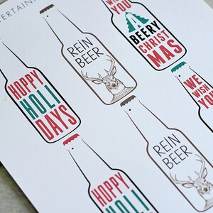 Christmas Beer Bottle Gift Tags - INSTANT DOWNLOAD PDF Man Gift for ...
