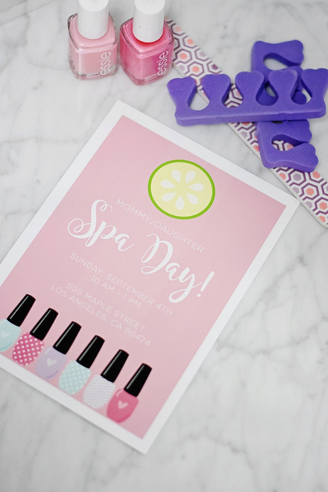 Spa Party Printable Invitation, EDITABLE INSTANT DOWNLOAD Home Girls ...