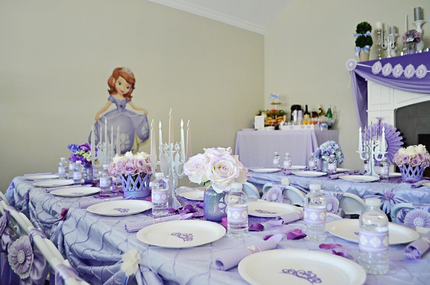 Lavender Princess Party Silverware Wraps INSTANT DOWNLOAD - Etsy