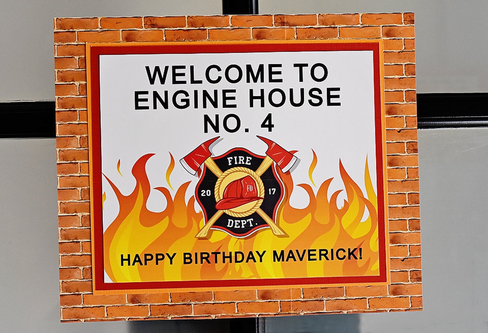 Fire Truck Party Welcome to Engine House 8x10 Printable PDF | Etsy