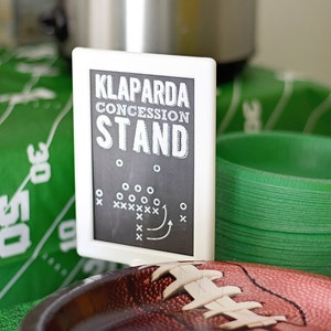 Football Concession Stand Sign CUSTOM NAME 4" X 6" PDF Digital Download ...