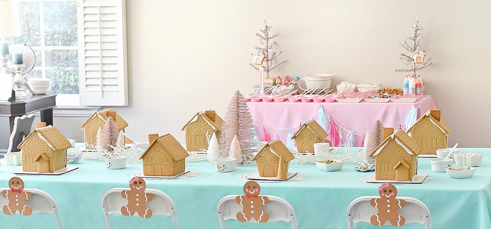 Gingerbread House Decorating Party Toppings Station 4x6 Instant ...