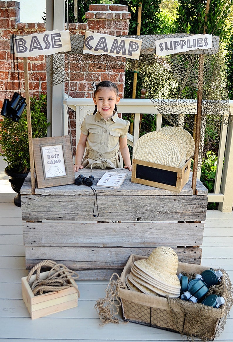 Modern Safari Party Sign CUSTOM Welcome to Base Camp Sign - Etsy